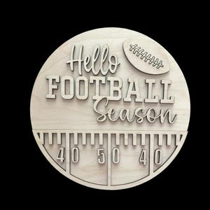 Hello Football Season Round - Etsy