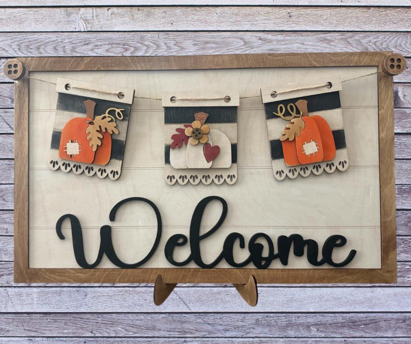 Hello Banner Sign Holder for Interchangeable Mini Banners - Etsy
