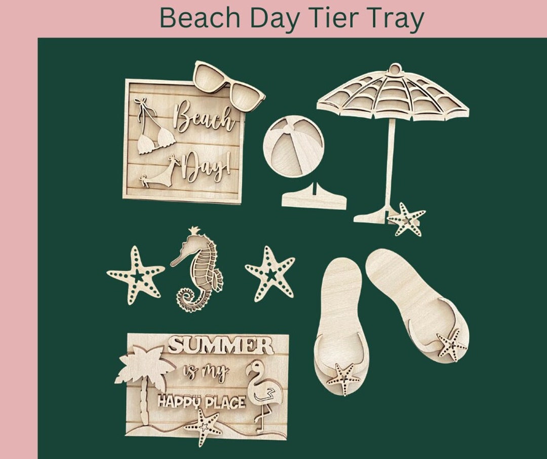 Beach Day- Summer Tier Tray Kit DIY - Etsy