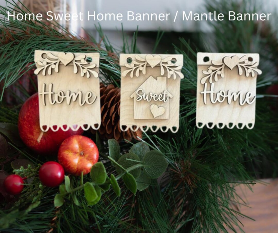 Home Sweet Home Banner / Mantle Banner - Etsy