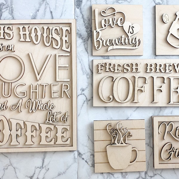 Wooden Coffee Sign - Etsy