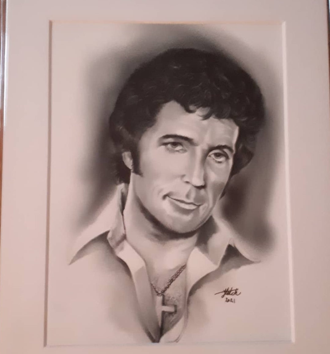 Sir Tom Jones Welsh Legend From the Valleys of Wales Pencil Digital ...