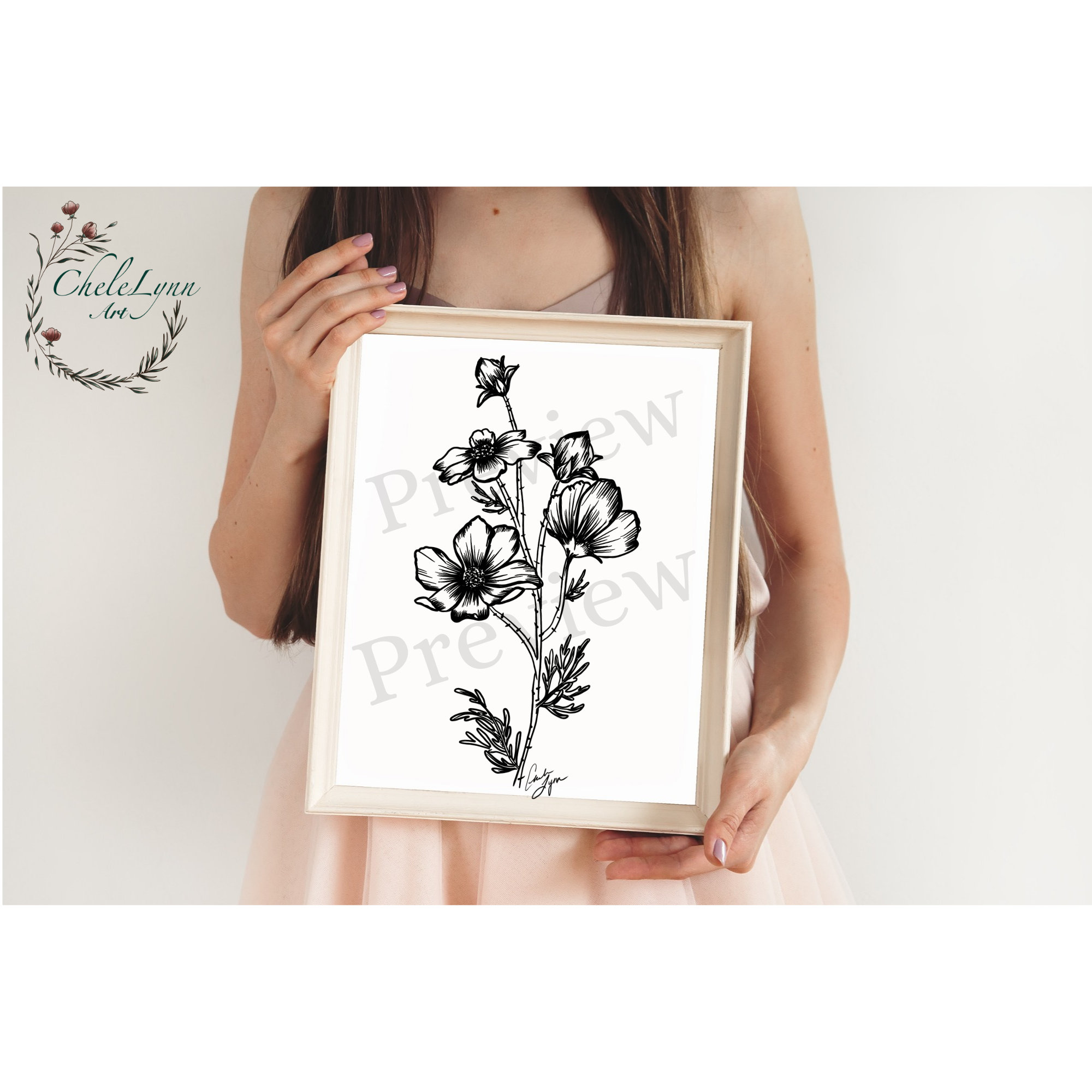 Cosmos October Birth Flower Digital Art / October Digital - Etsy