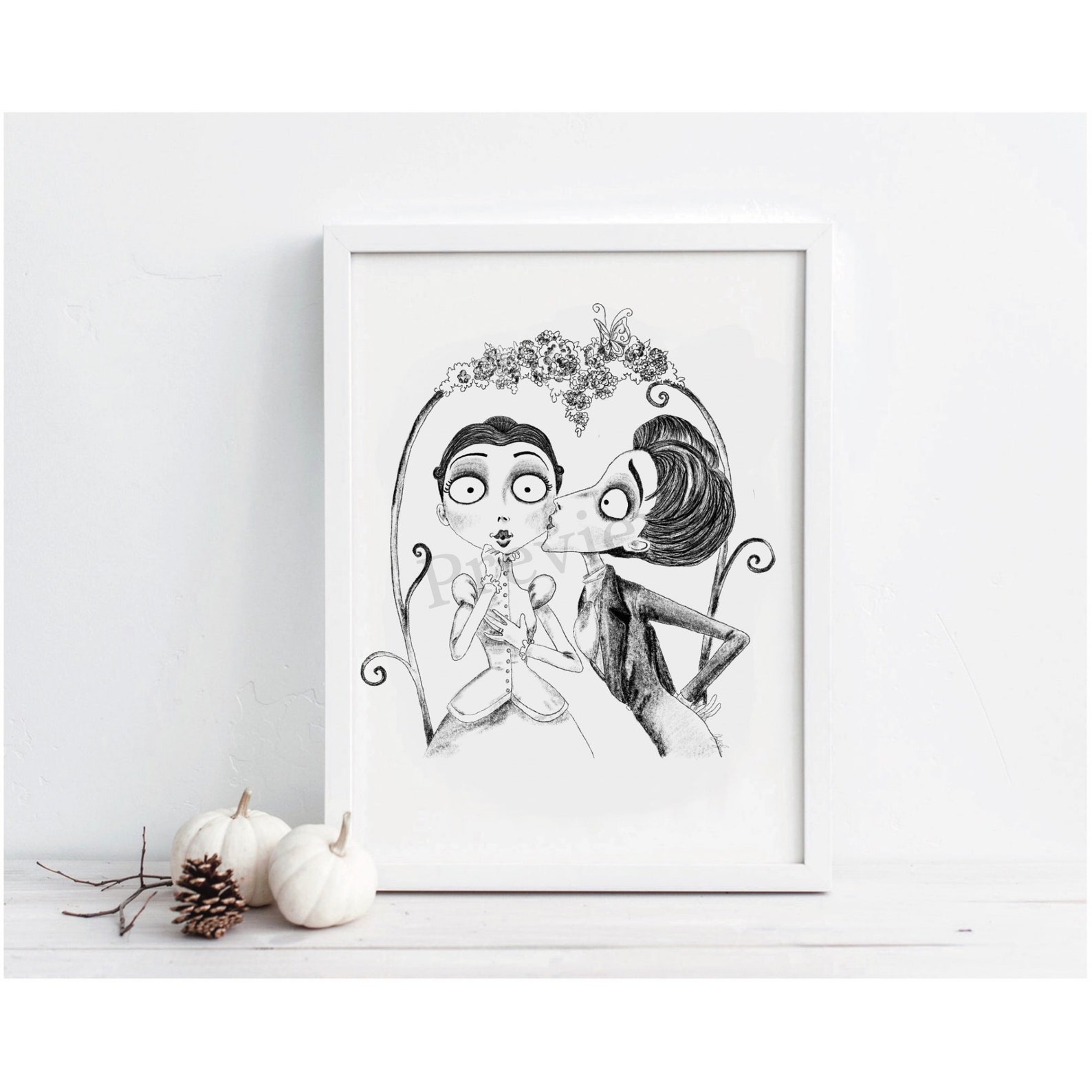 Corpse Bride Printable Art Victor and Victoria PDF Wall Art - Etsy