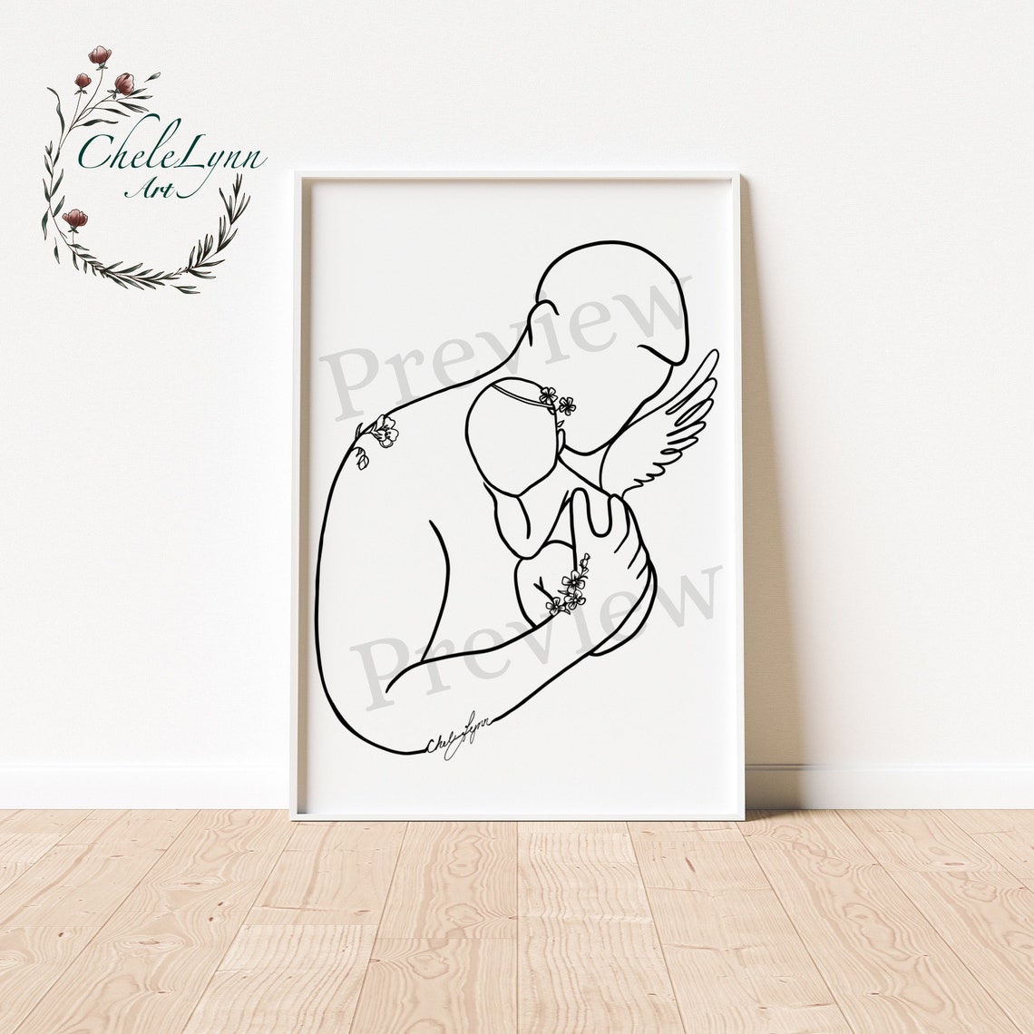 Father and Angel Baby Digital Download / Pregnancy Loss Gift / - Etsy