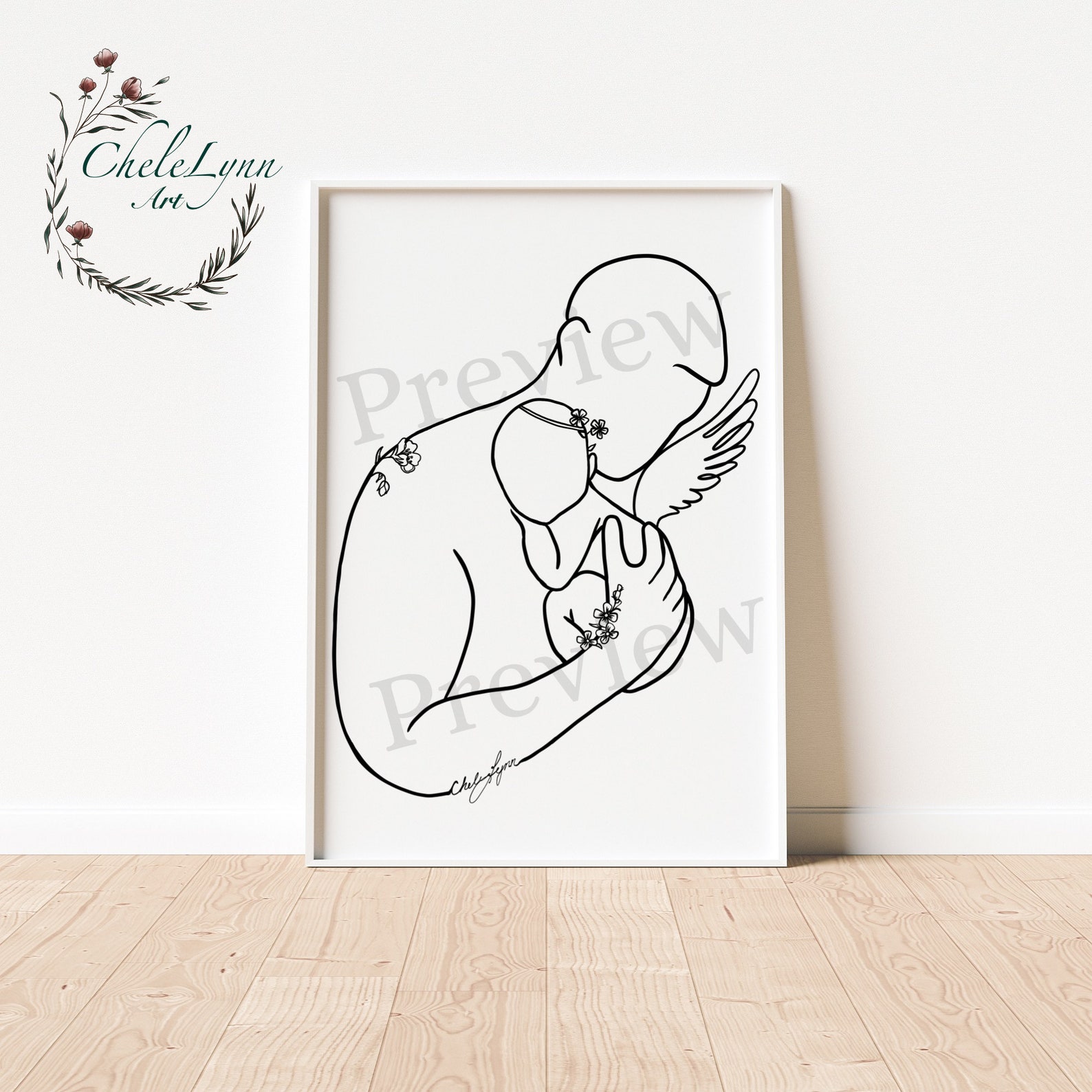 Father and Angel Baby Digital Download / Pregnancy Loss Gift / - Etsy
