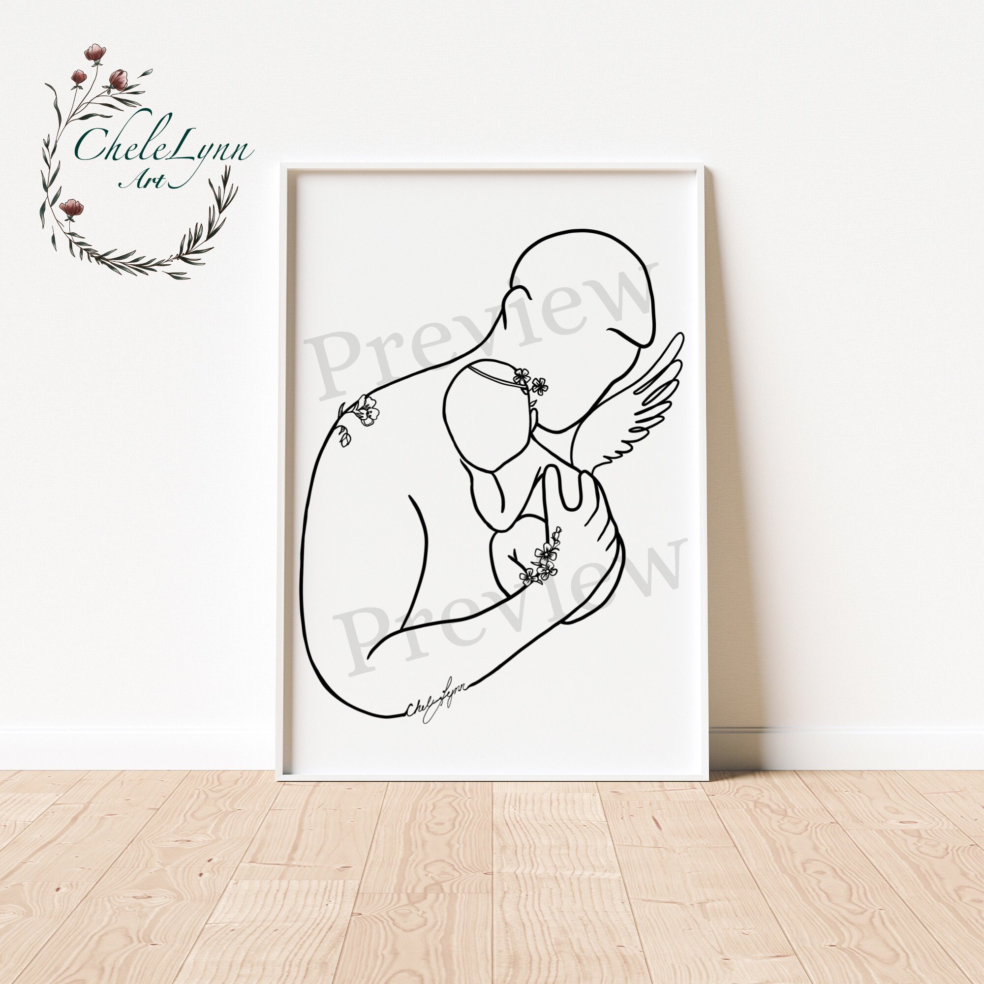 Father and Angel Baby Digital Download / Pregnancy Loss Gift / - Etsy