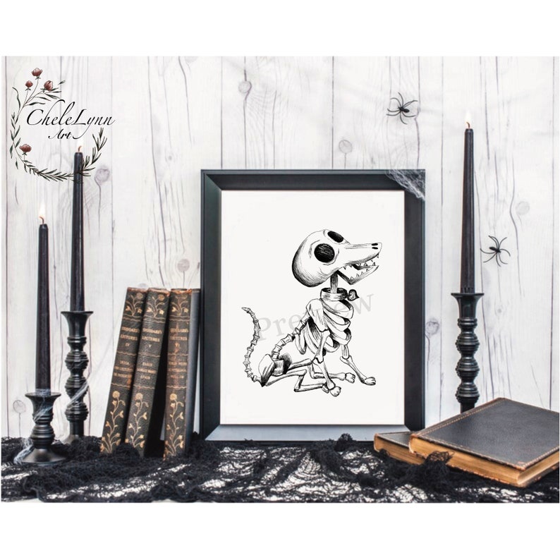 CUSTOM Dog Name Art Corpse Bride Dog scraps Digital - Etsy