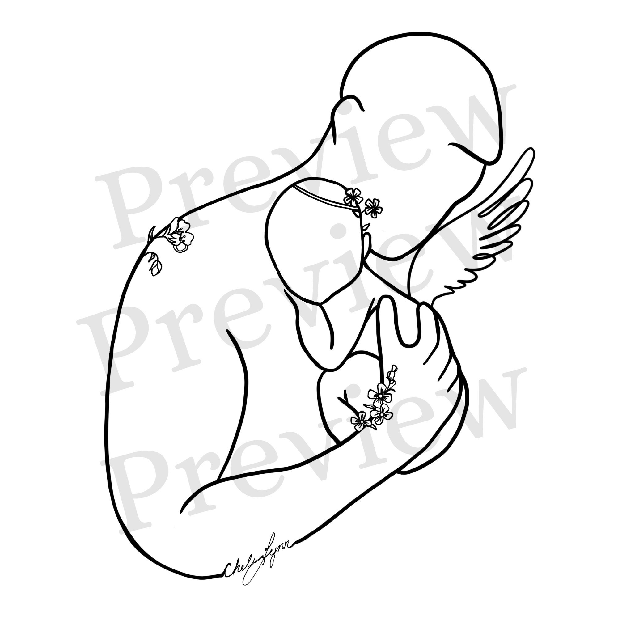 Father and Angel Baby Digital Download / Pregnancy Loss Gift / - Etsy