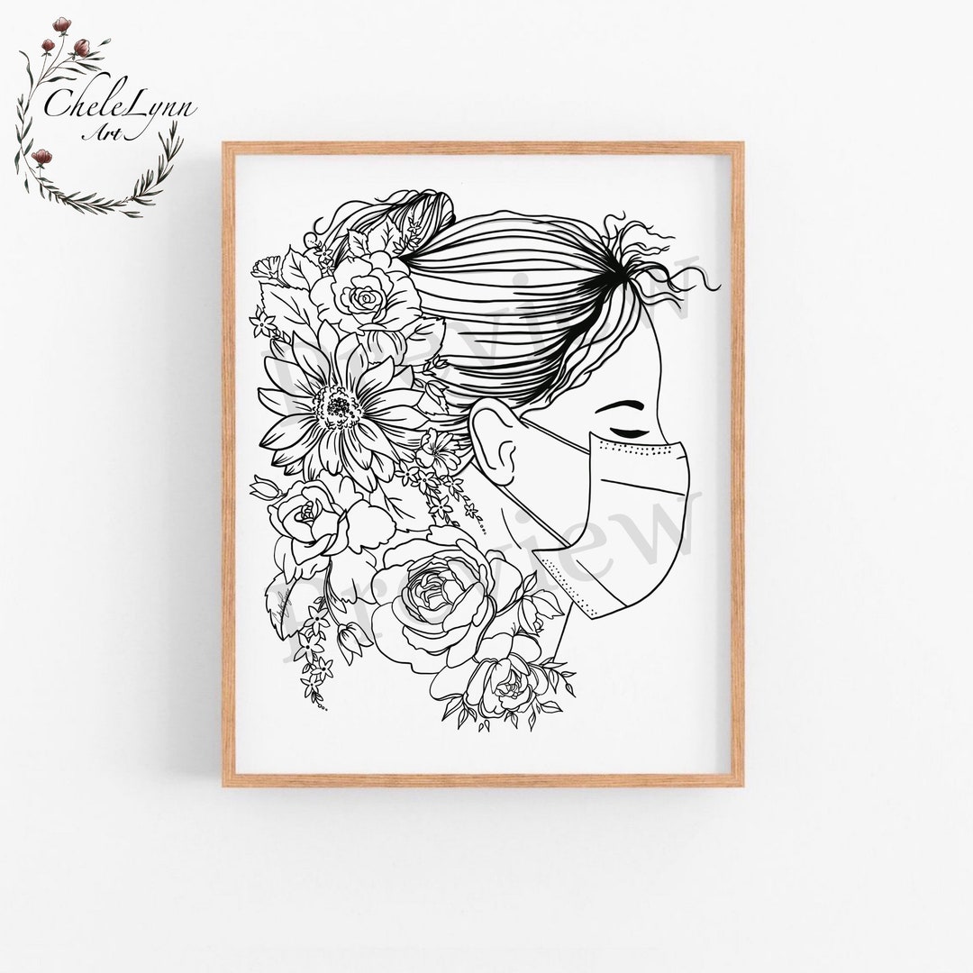 Female Front Line Hero Wall Art/ Front Line Worker Appreciation ...