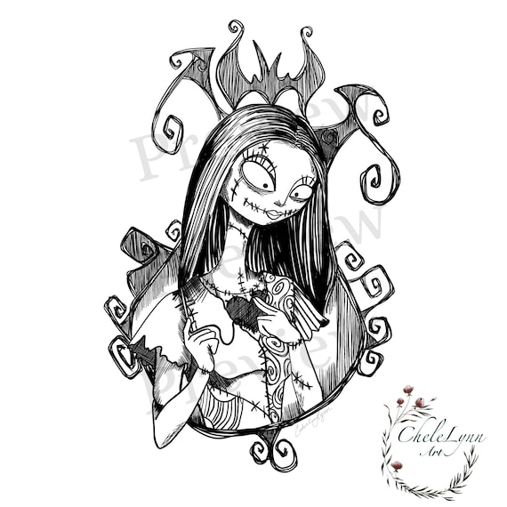Sally Digital Art Jack and Sally Wall Art Tim Burton | Etsy