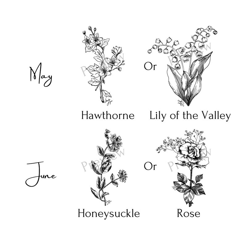 Custom Butterfly Digital Print / Birth Flower Butterfly / Floral ...