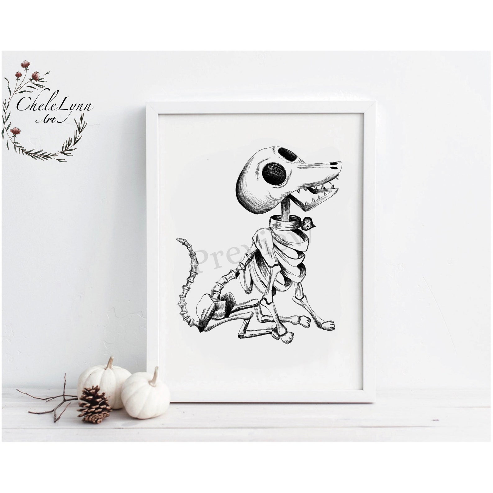 CUSTOM Dog Name Art Corpse Bride Dog scraps Digital - Etsy