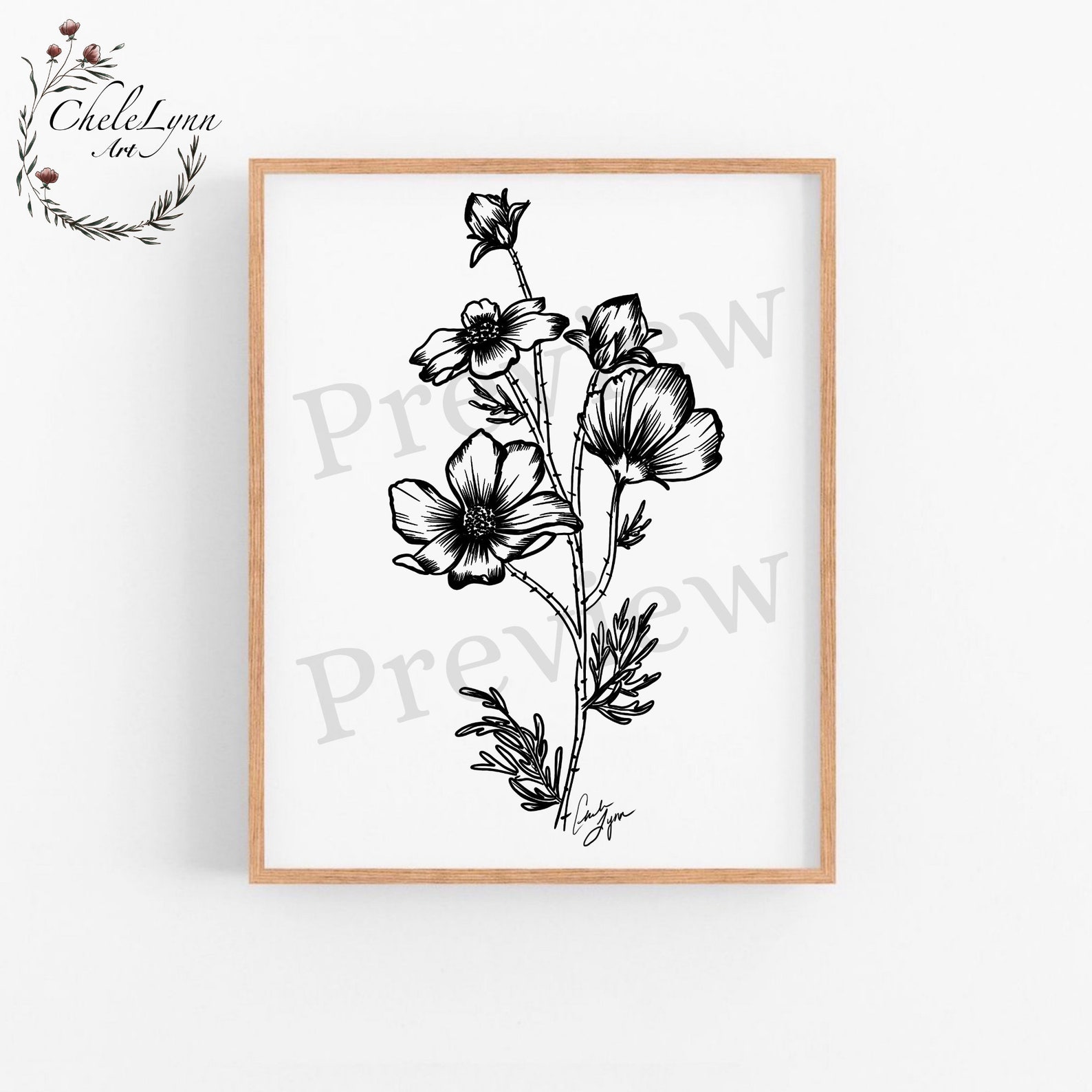 Cosmos October Birth Flower Digital Art / October Digital - Etsy