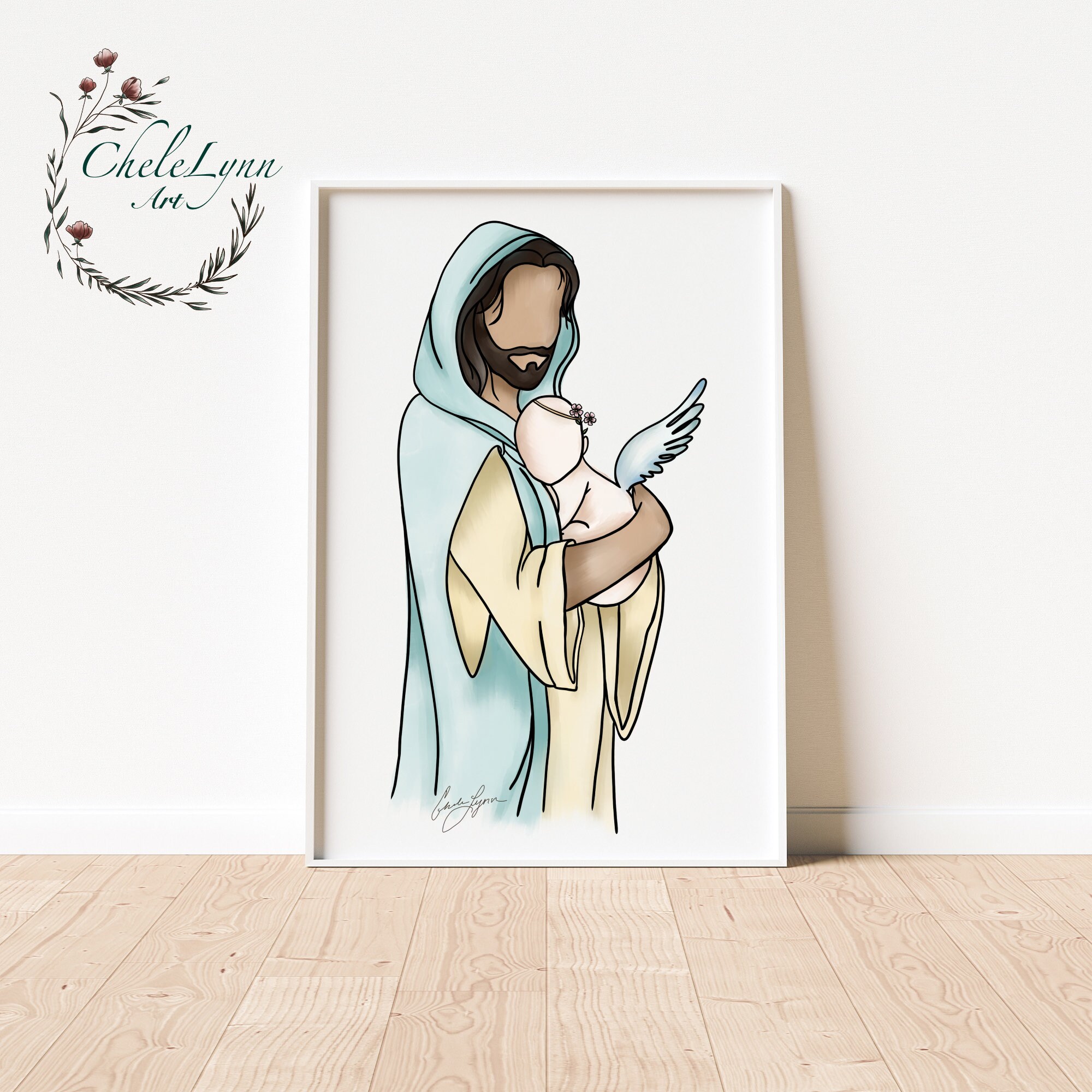 Angel Holding Baby Art