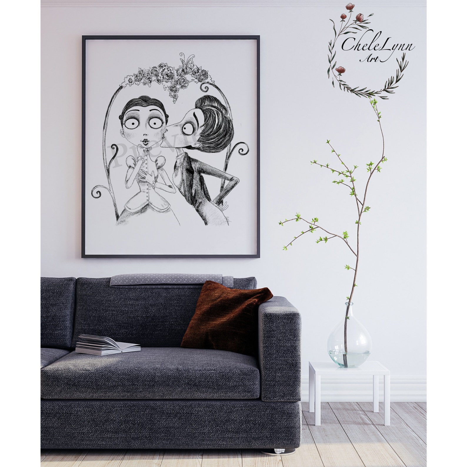 Corpse Bride Printable Art Victor and Victoria PDF Wall Art - Etsy