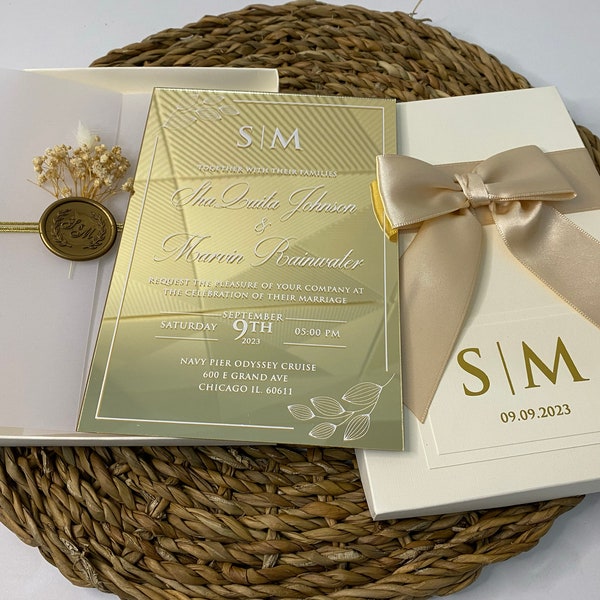 Mirror Invitation - Etsy