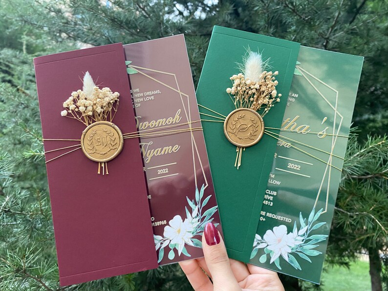 Acrylic Invitation. Transparent Invitation. Wedding - Etsy