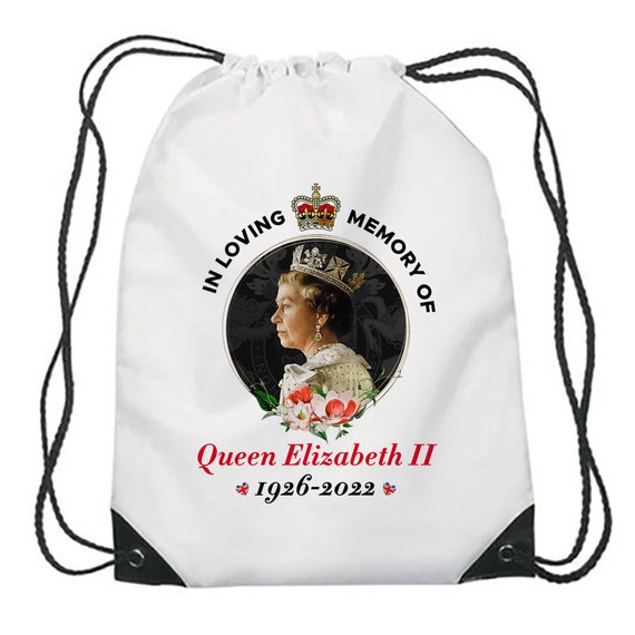 In Loving Memory of Queen Elizabeth II Majesty Drawstring - Etsy
