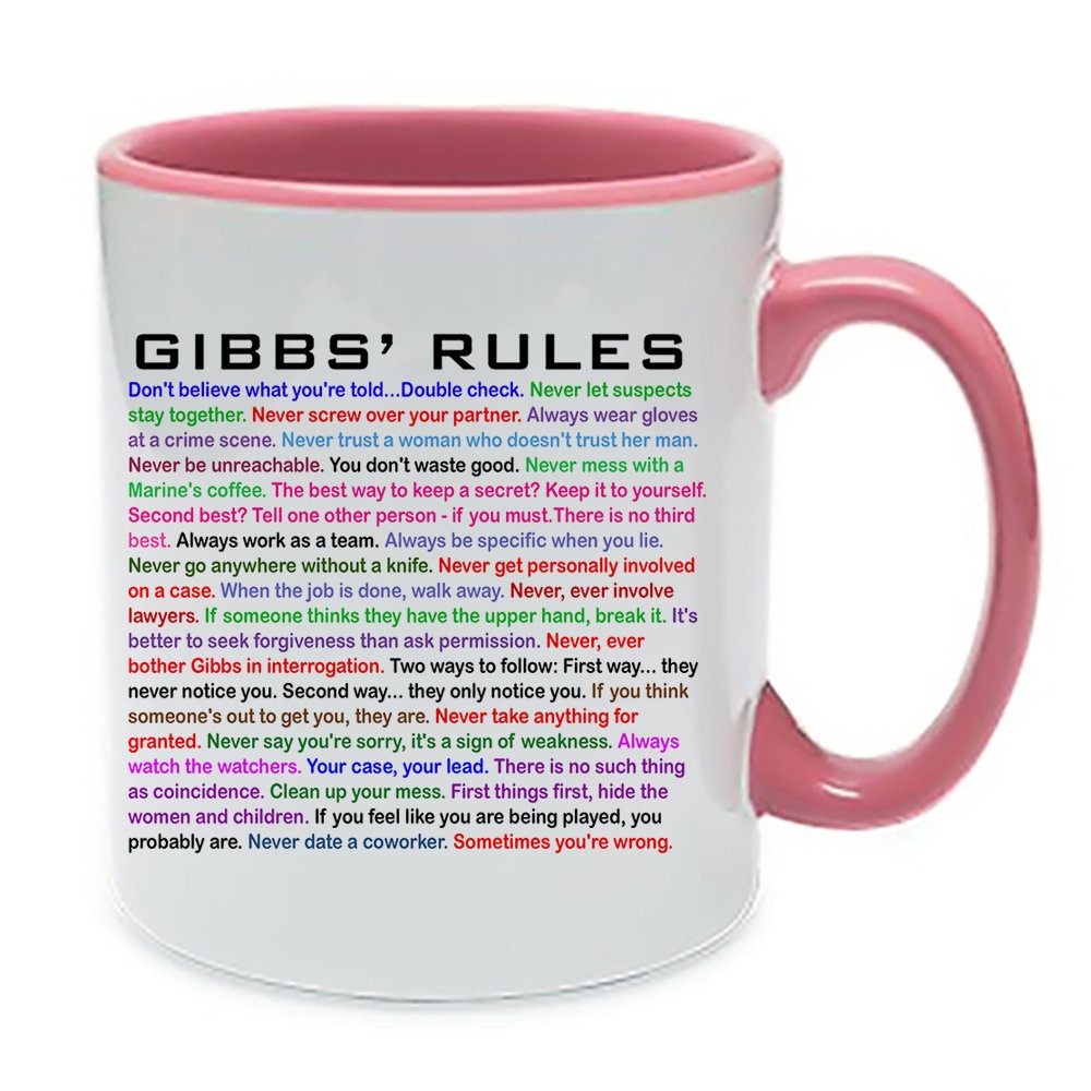 Gibbs' Rules Themed Mug Coffee Tea Cocoa Soup Daily Use - Etsy UK