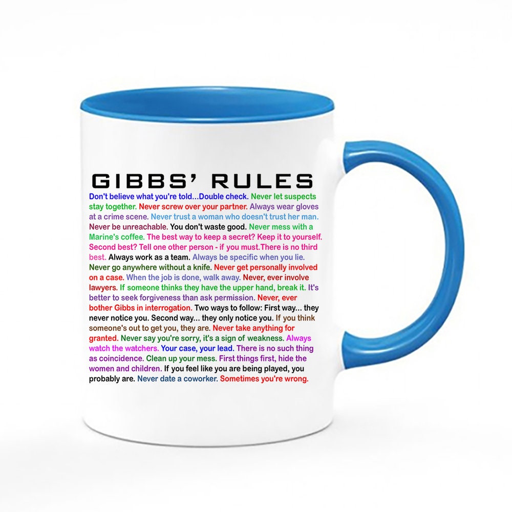 Gibbs' Rules Themed Mug Coffee Tea Cocoa Soup Daily Use - Etsy UK