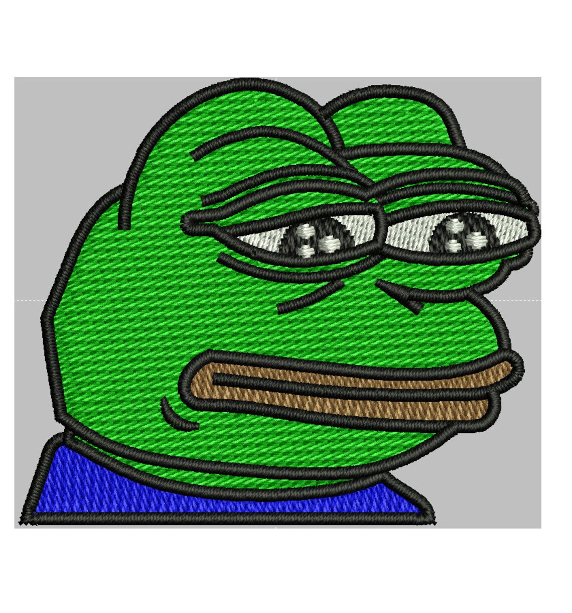Sad Frog Meme Embroidery Design digital File 2.35 Inches - Etsy