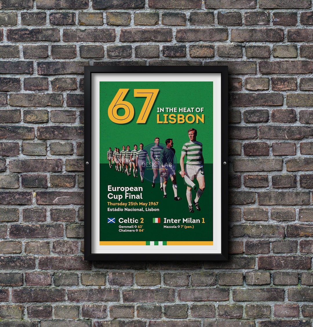 Celtic FC Poster, Football Art Print, Sport Wall Art, European ...