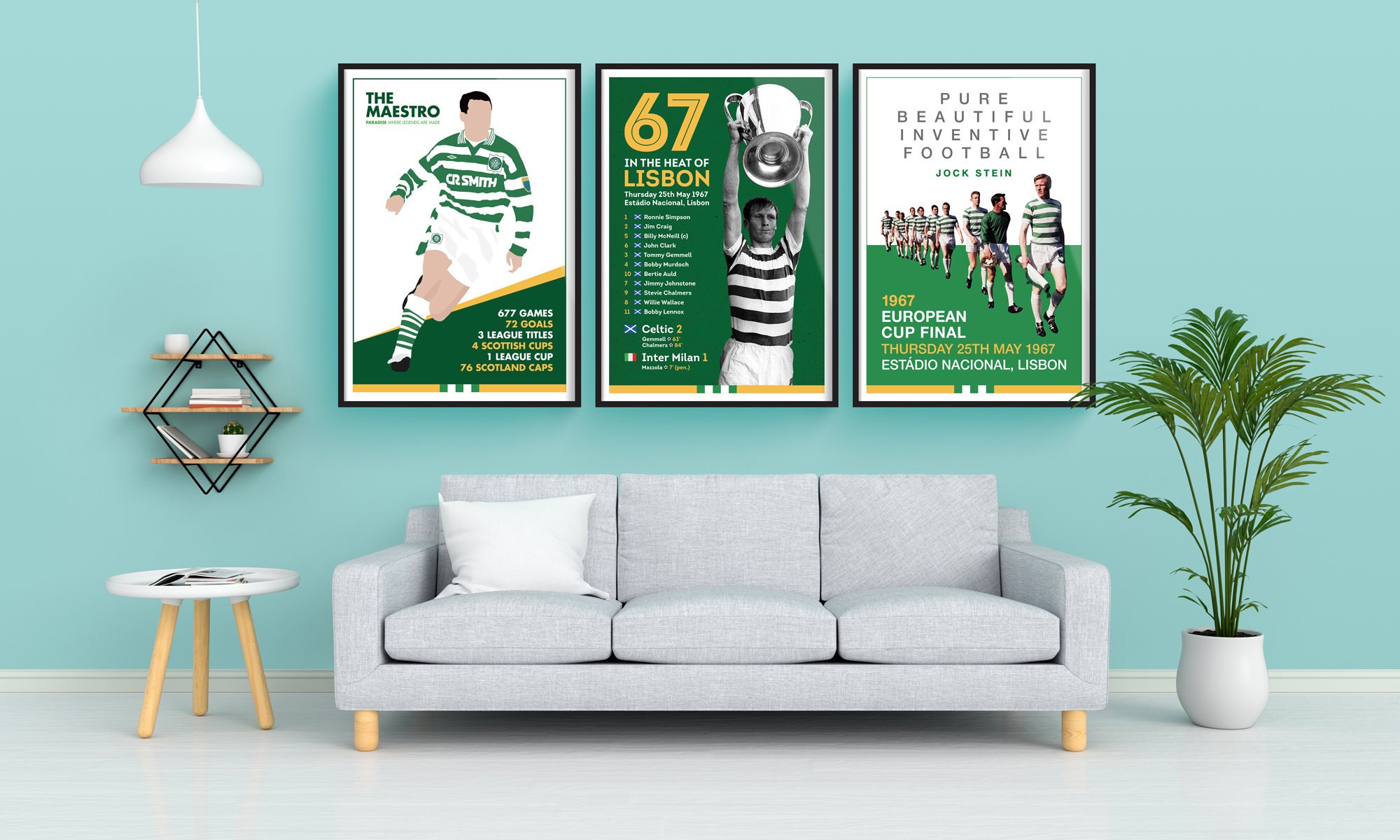 Celtic FC Poster Football Art Print Sport Wall Art Paul - Etsy