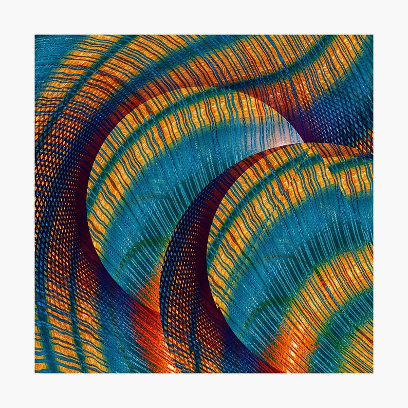 Blue and Orange Abstract Design - Digital Download - Etsy