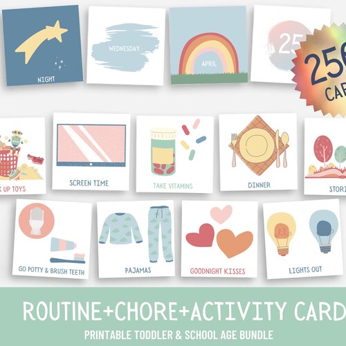 Kids Morning/bedtime Checklist Printable Chore Chart Kid - Etsy