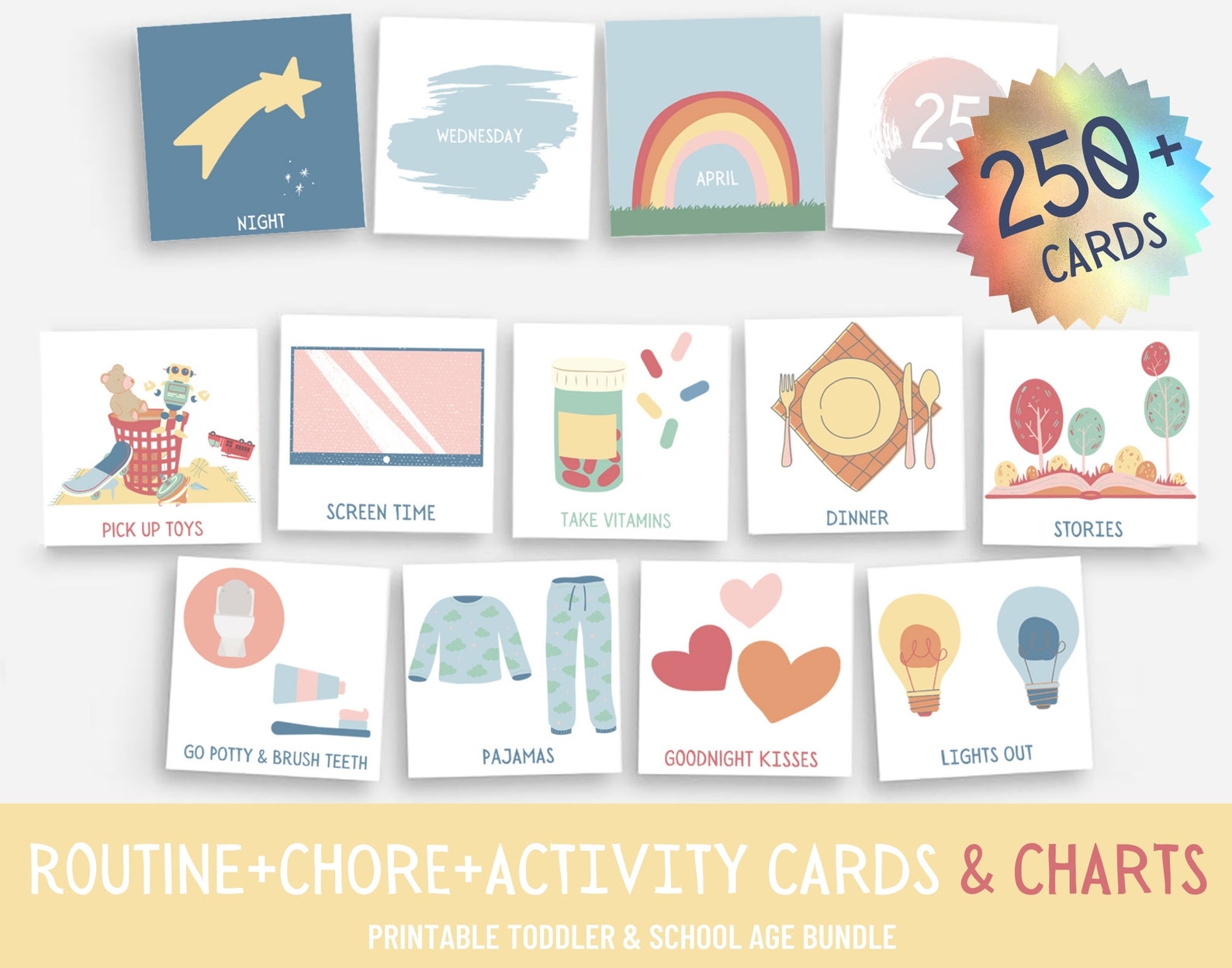 Toddler Routine Chart Daily Schedule Kids Preschool - Etsy