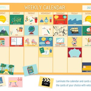 Kids Homeschool Planner, Family Planner, Visual Schedule, Routine Cards ...