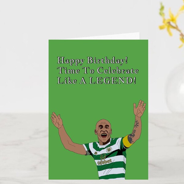 Celtic Football Birthday Card - Etsy