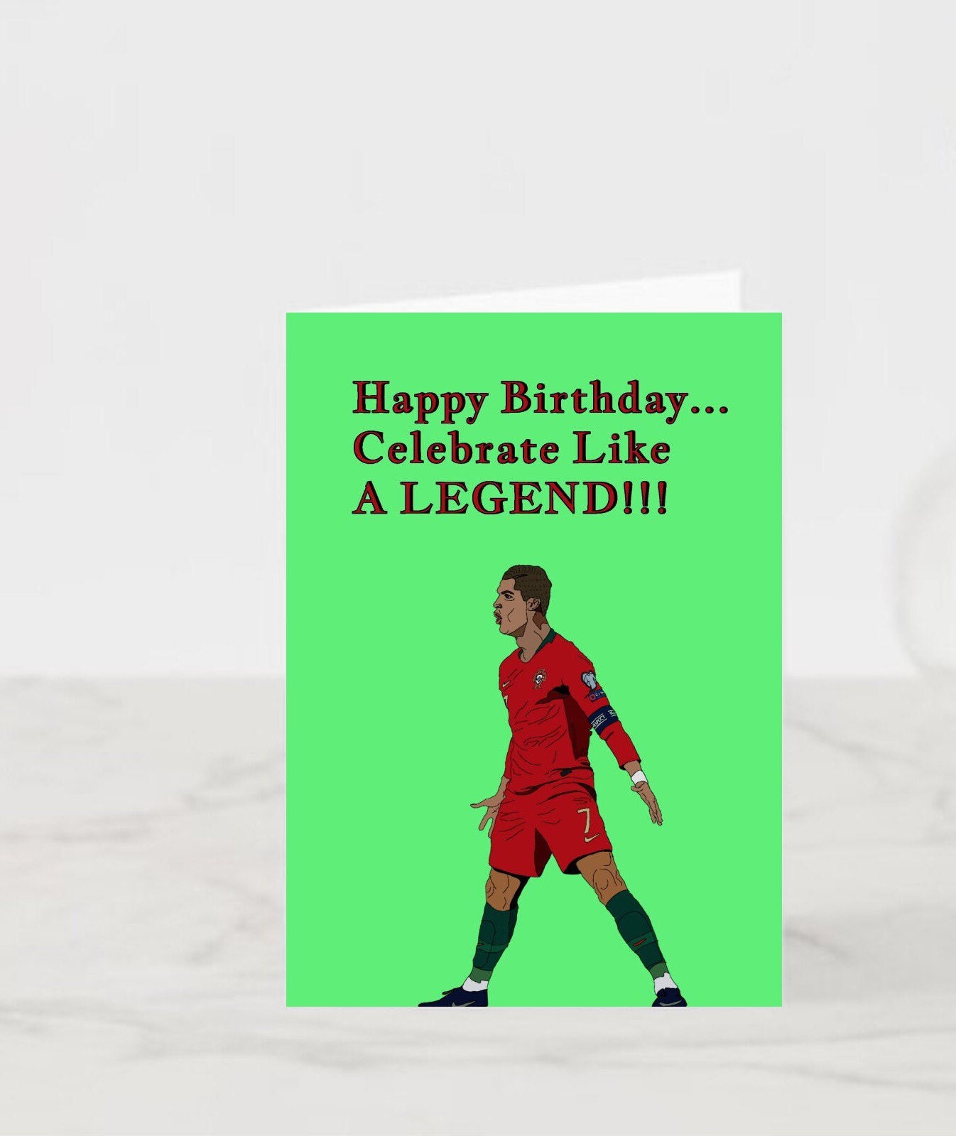 Cristiano Ronaldo Football Birthday Card UK for Him Boyfriend - Etsy