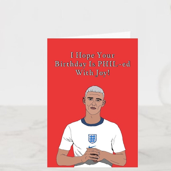 Phil Foden Birthday Card - Etsy Singapore