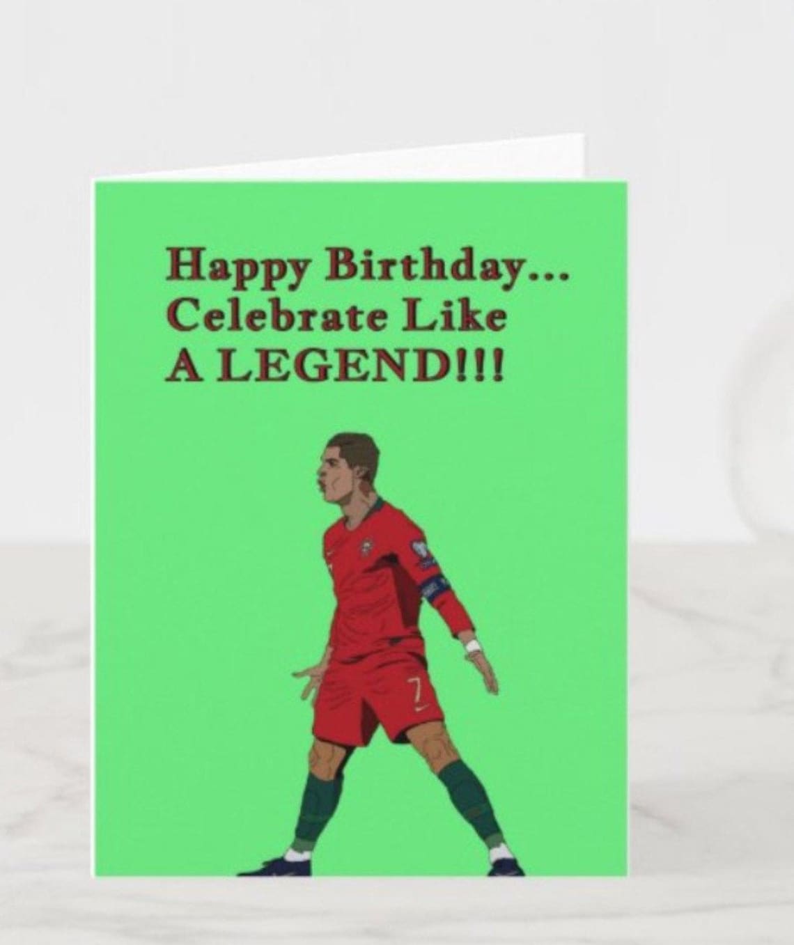 Cristiano Ronaldo Football Birthday Card UK For him boyfriend | Etsy