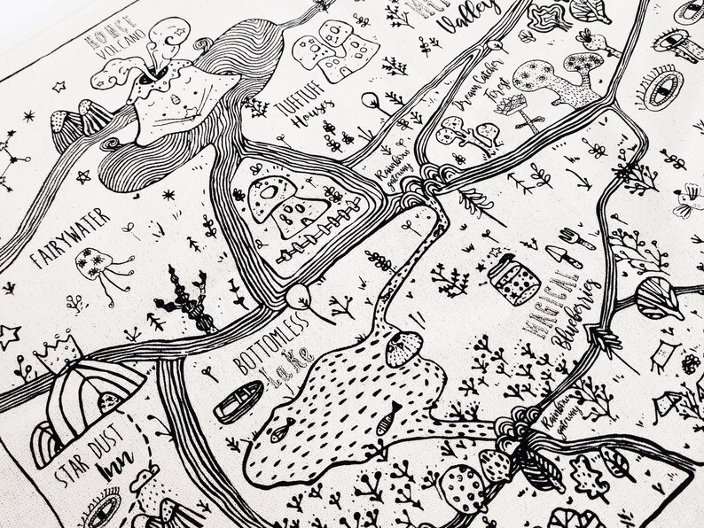 Linen Nunki Map Linen Map Storytelling Montessori Events - Etsy