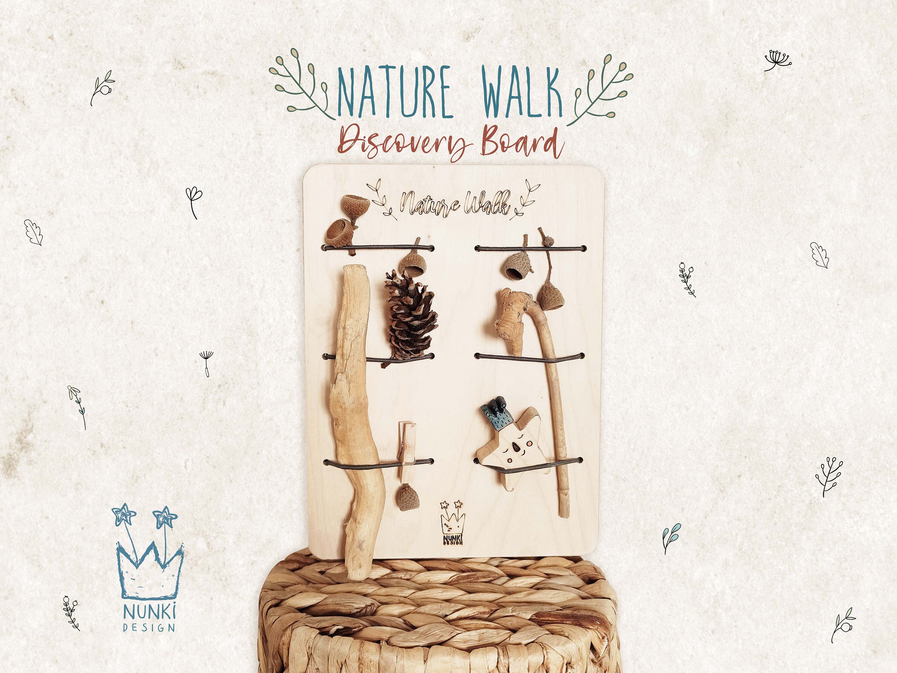 Nature Walk Discovery Board- Nature Crafting, Nature Explorers, Nature ...