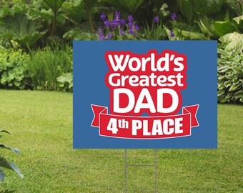 Greatest Dad Sign | Etsy