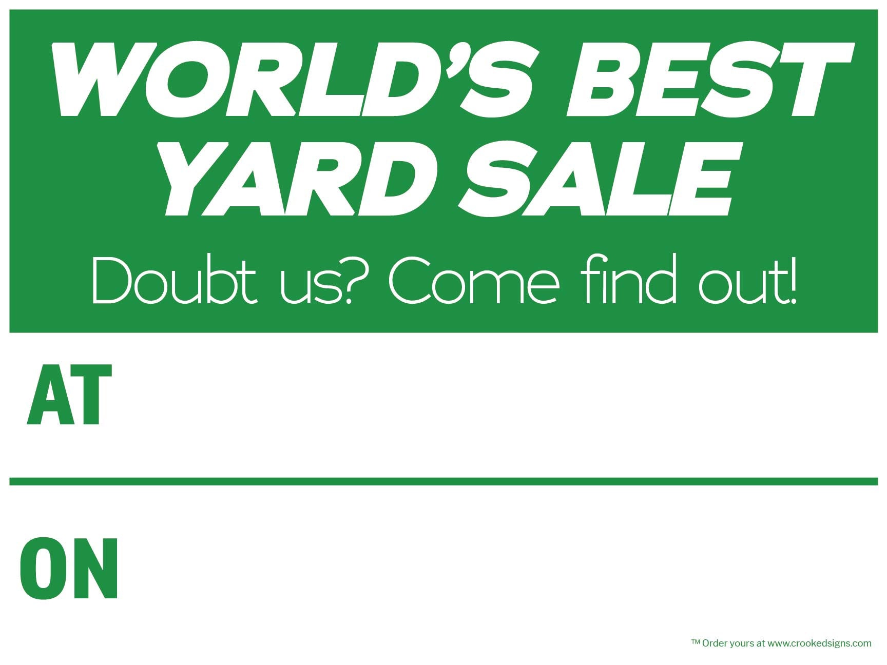 Worlds Best Yard Sale Custom Lawn Sign Etsy Uk