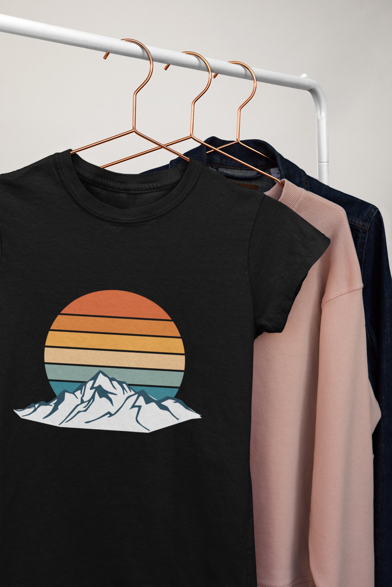 Mountain and Sun Shirt, Sunshine Shirt, Retro Sun Shirt, Mountain Shirt ...
