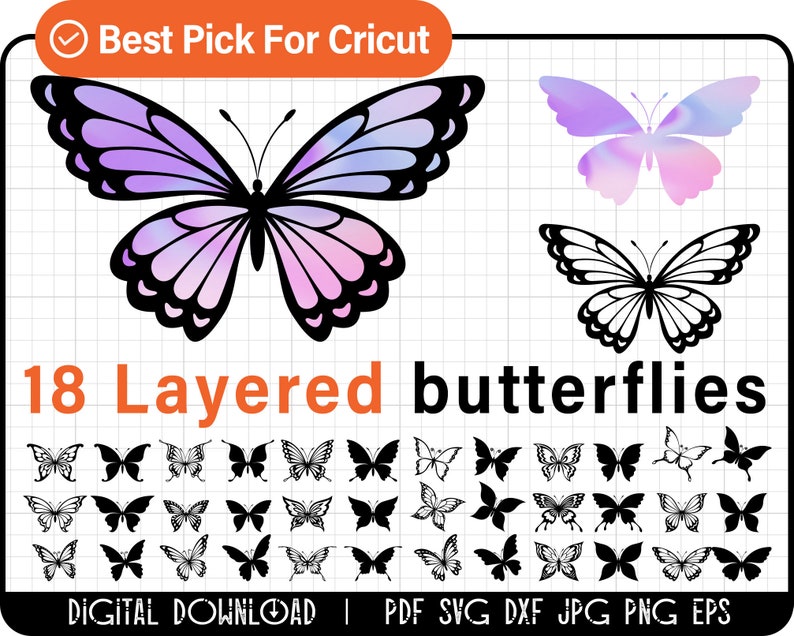 Layered Butterfly Svg Bundle Butterfly Svg Butterflies Svg - Etsy