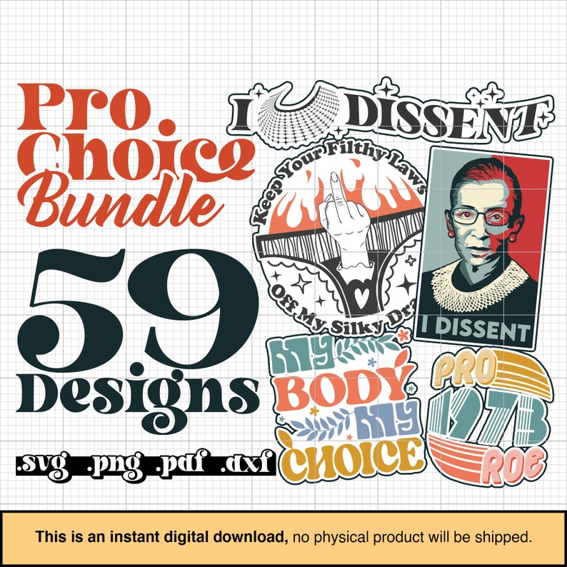 Pro Choice SVG Bundle Pro Roe SVG Bundle Reproductive Womens - Etsy
