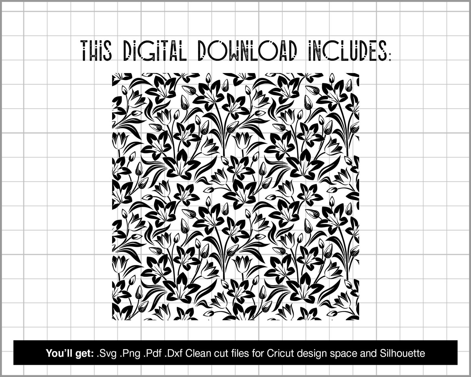 Seamless Pattern Svg Tooled Leather Svg Floral Pattern - Etsy