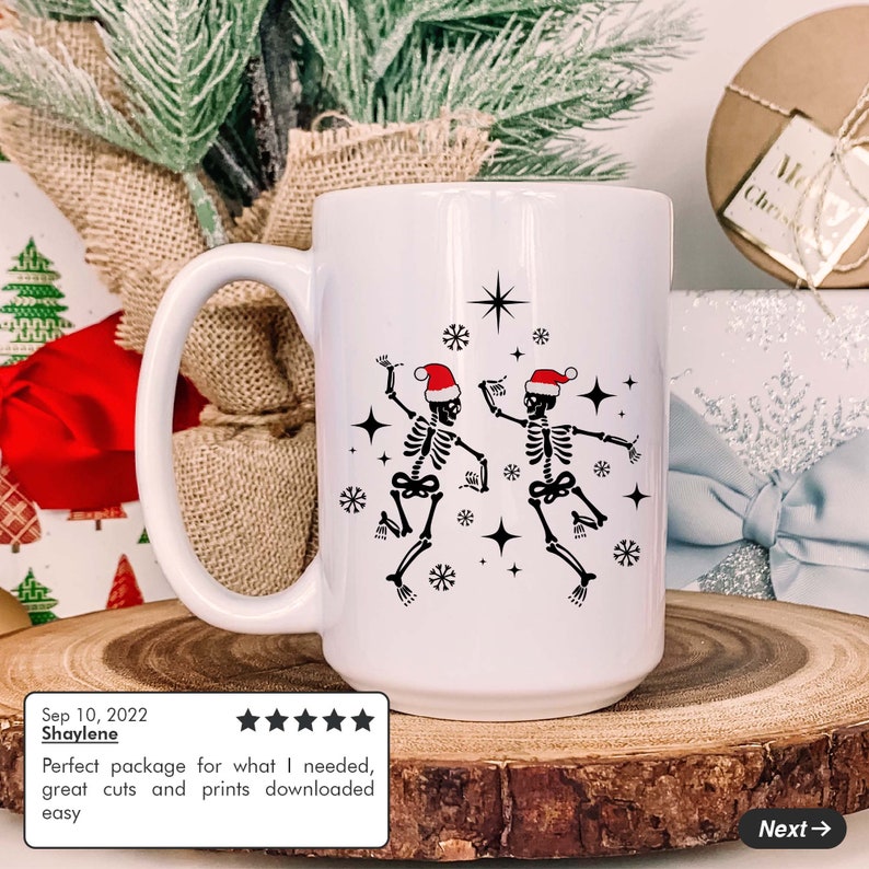Christmas Dancing Skeleton Svg, Santa Claus Svg, Skeletons Christmas ...