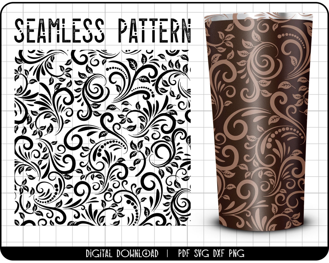 Floral Svg Pattern, Tumbler Wrap Sublimation, Tumbler Wrap Svg, Western ...
