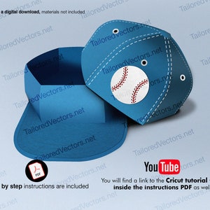 Baseball Cap Box Svg, Baseball Cap Template Printable, Favor Box Svg ...