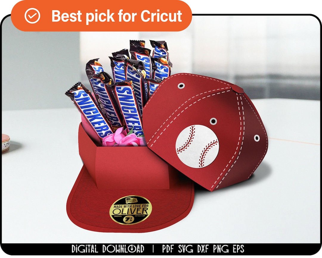 Baseball Cap Favor Box Svg, Baseball Cap Svg, Printable Template, Favor ...