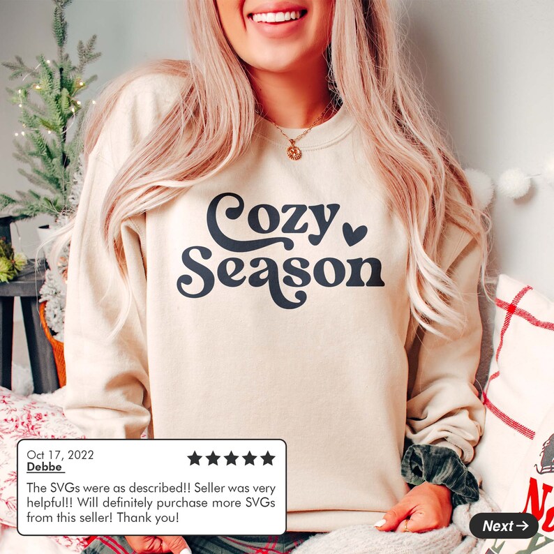 Cozy Season Svg Png Sublimation & Cut File Christmas Vibes - Etsy