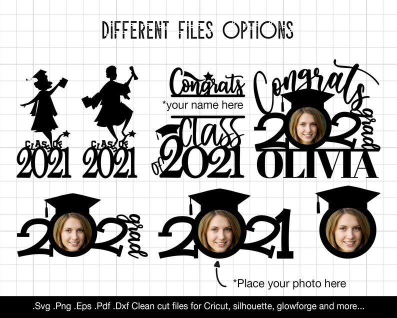 25 Diy Cake Topper SVG Graduation SVG Senior 2021 Class of - Etsy